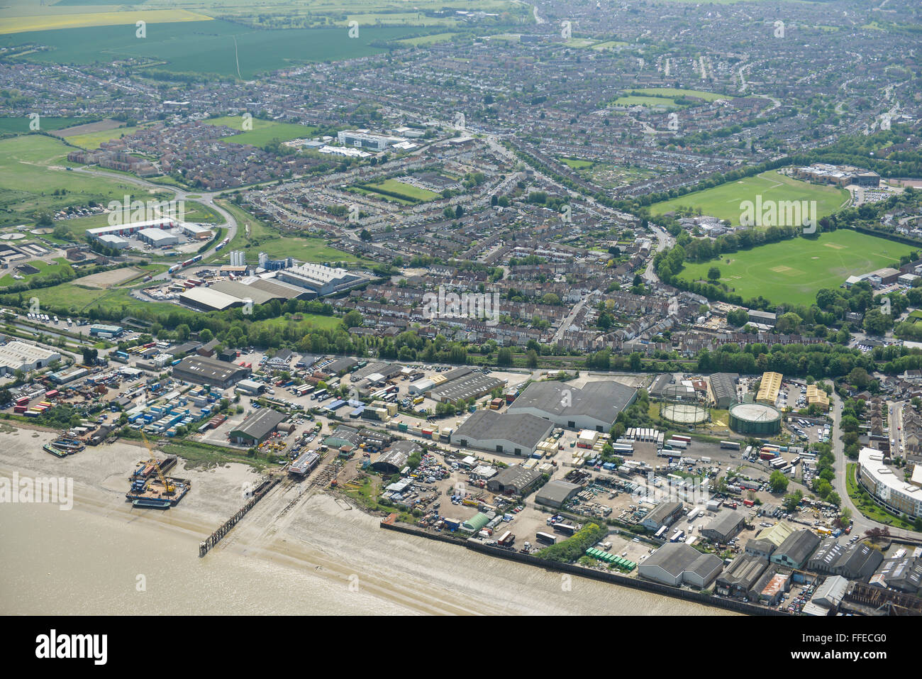 An aerial view of gravesend hi-res stock photography and images - Alamy
