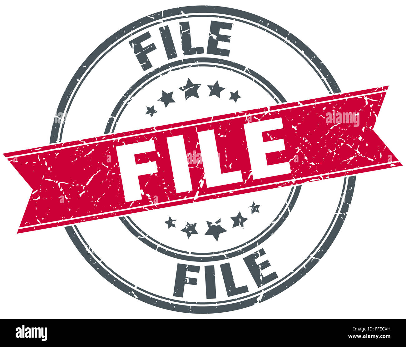 File round stamp ribbon hi-res stock photography and images - Alamy