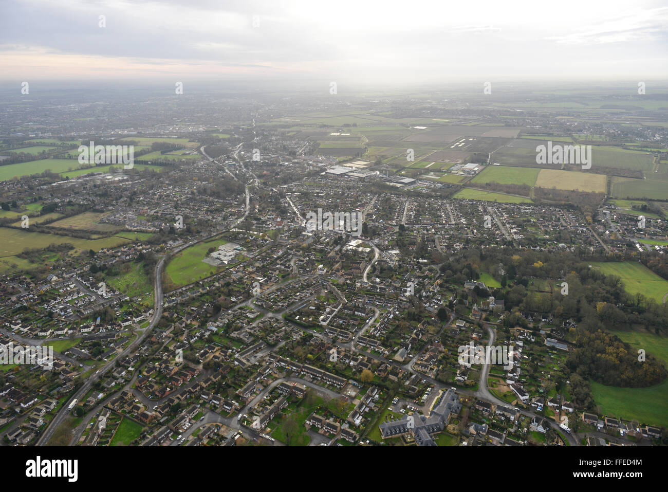 An aerial view of the Cambridgeshire village of Histon Stock Photo - Alamy
