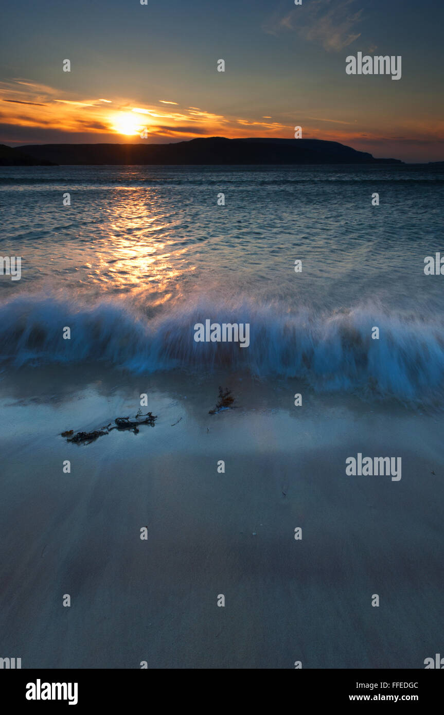 Balnakeil Bay at sunset - Durness, Sutherland, Scotland Stock Photo - Alamy