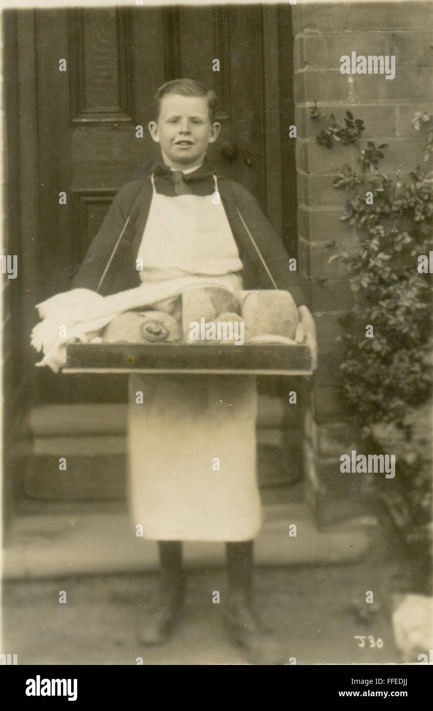 Portrait of baker's boy Stock Photo - Alamy