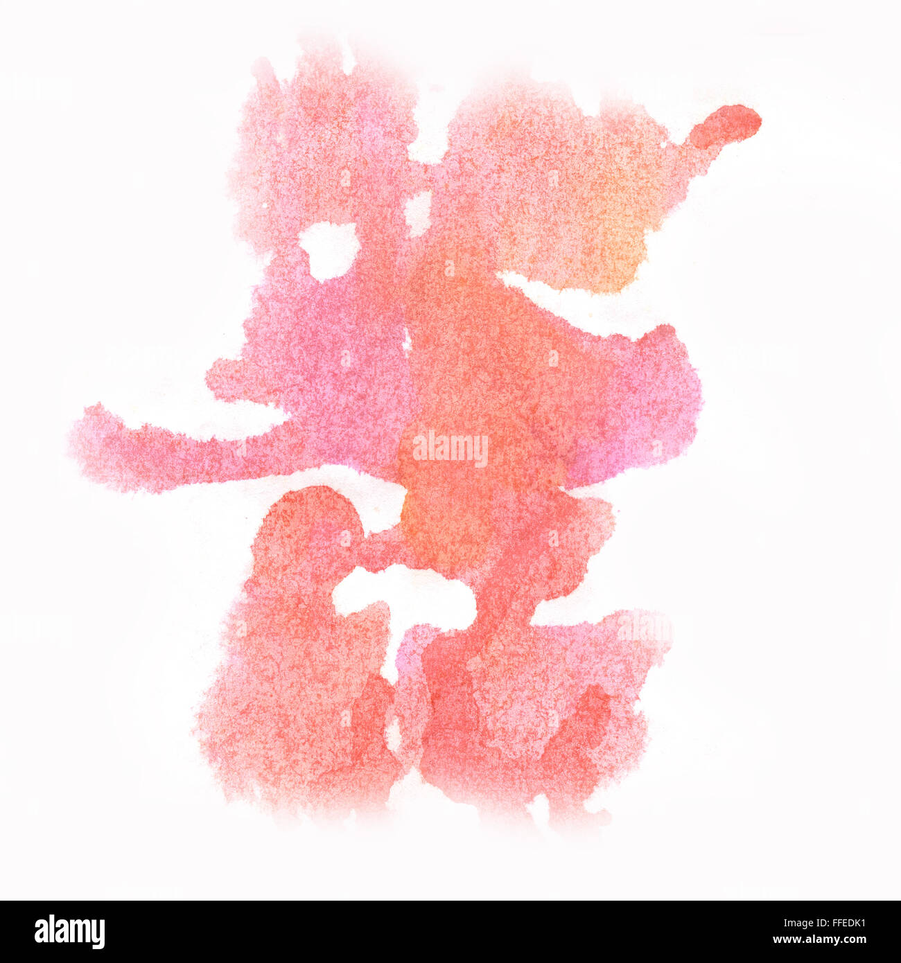 ink abstract watercolor pink blot splash watercolour isolated on white ...