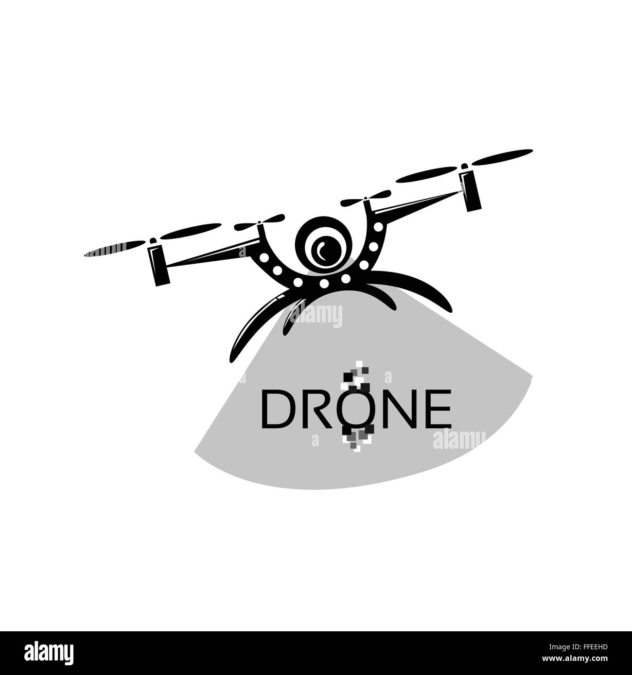 Drone Flying Air Quadrocopter Isolated Logo Icon Stock Vector Image ...