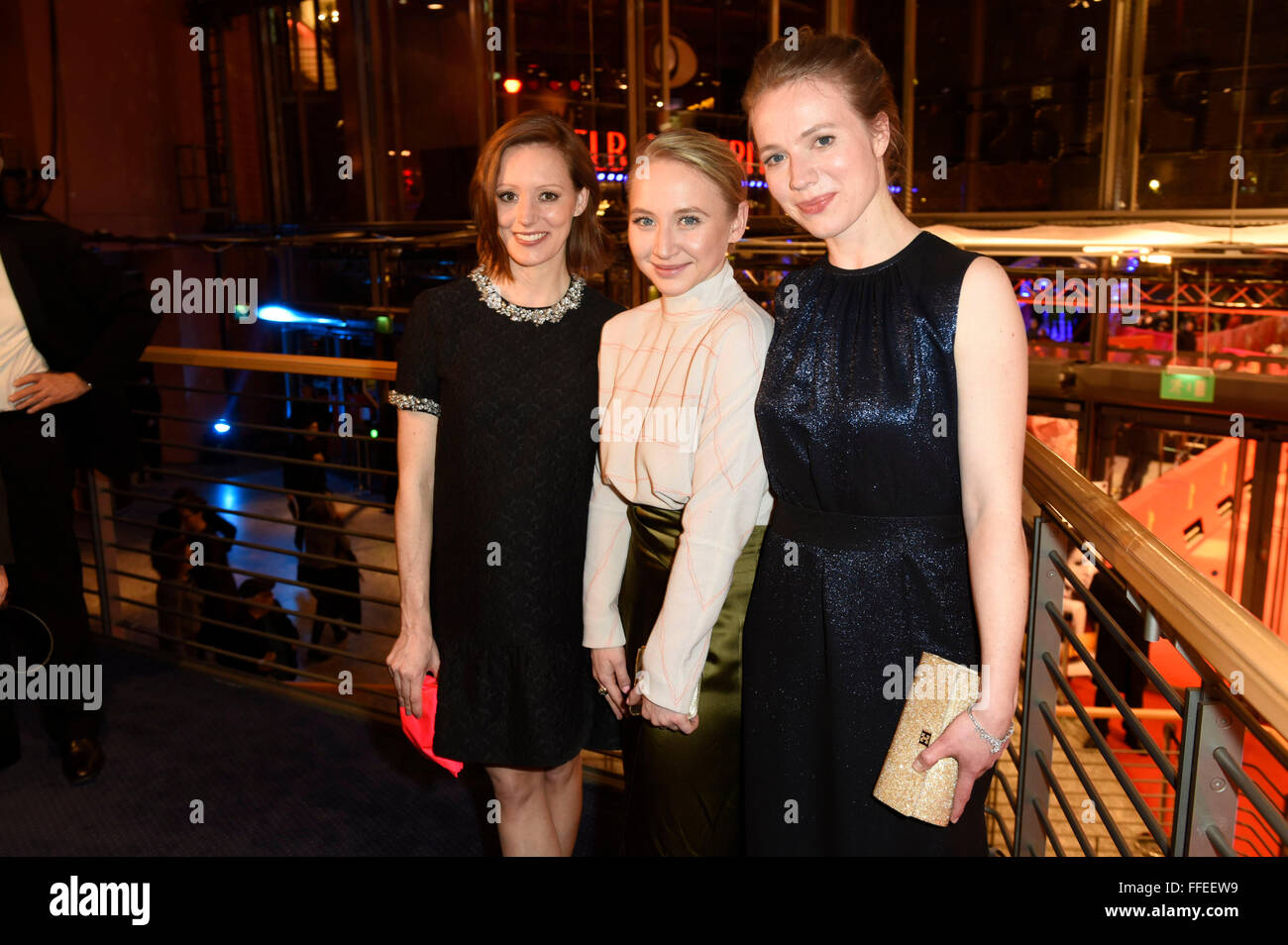 Berlin, Germany. 11th Feb, 2016. Lavinia Wilson, Anna Maria Mühe and ...