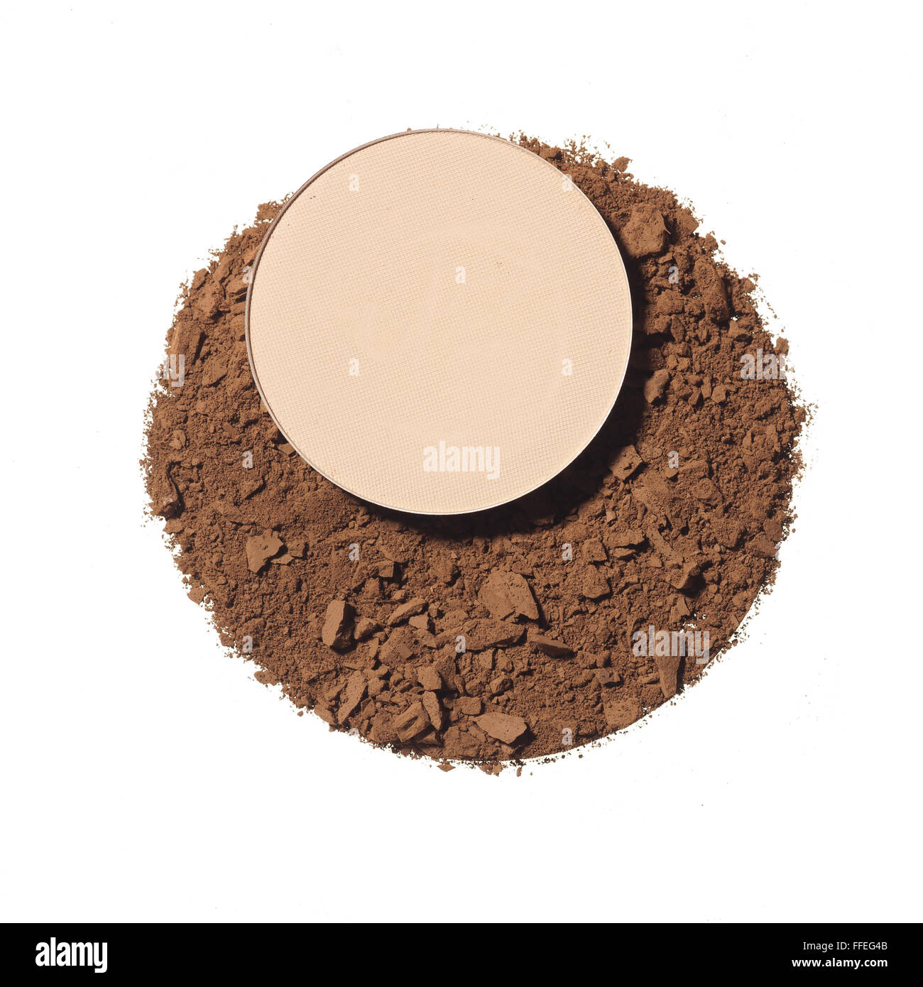 Two circular makeup powder shapes Stock Photo - Alamy