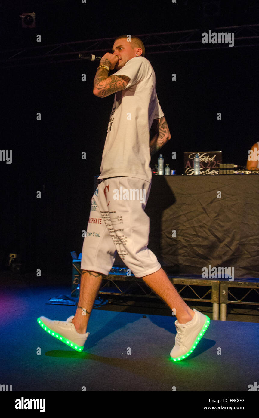 Sydney, Australia. 12th February, 2016. Australian rapper Kerser ...