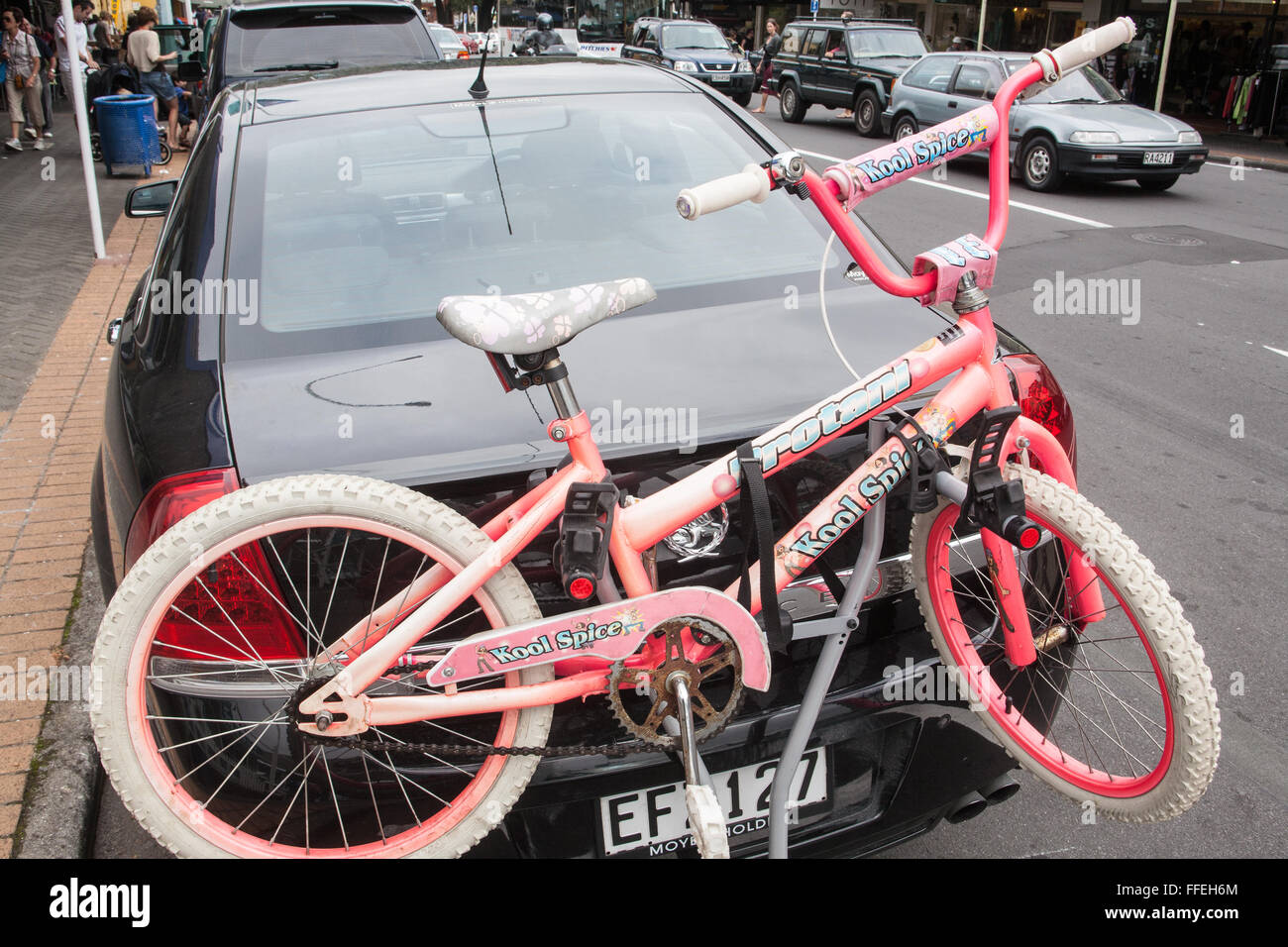 Car and bicycle and rear mount hi-res stock photography and images - Alamy