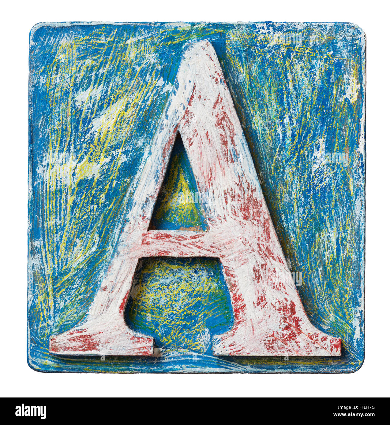 Wooden alphabet block, letter A Stock Photo - Alamy