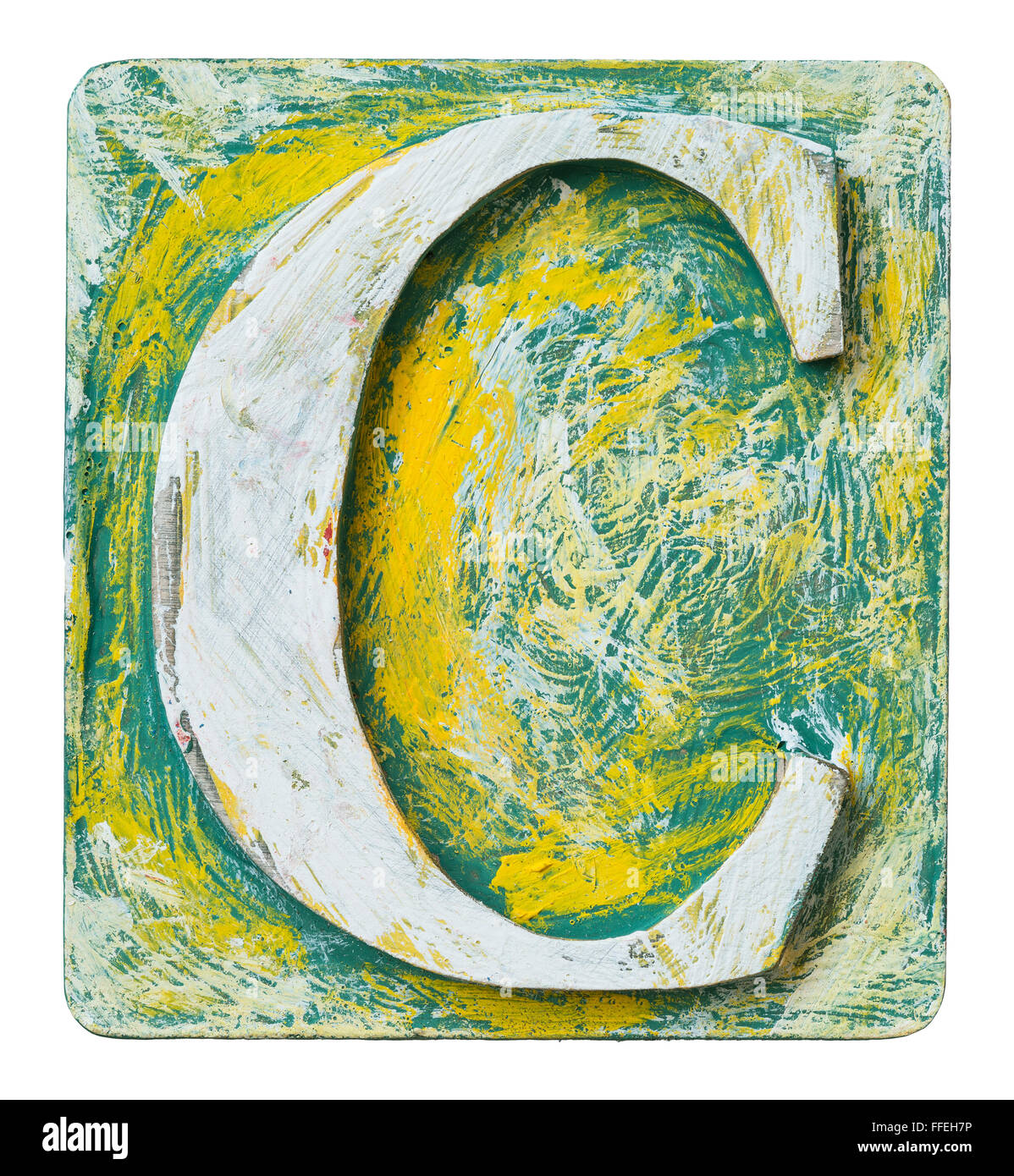 Wooden alphabet block, letter C Stock Photo - Alamy