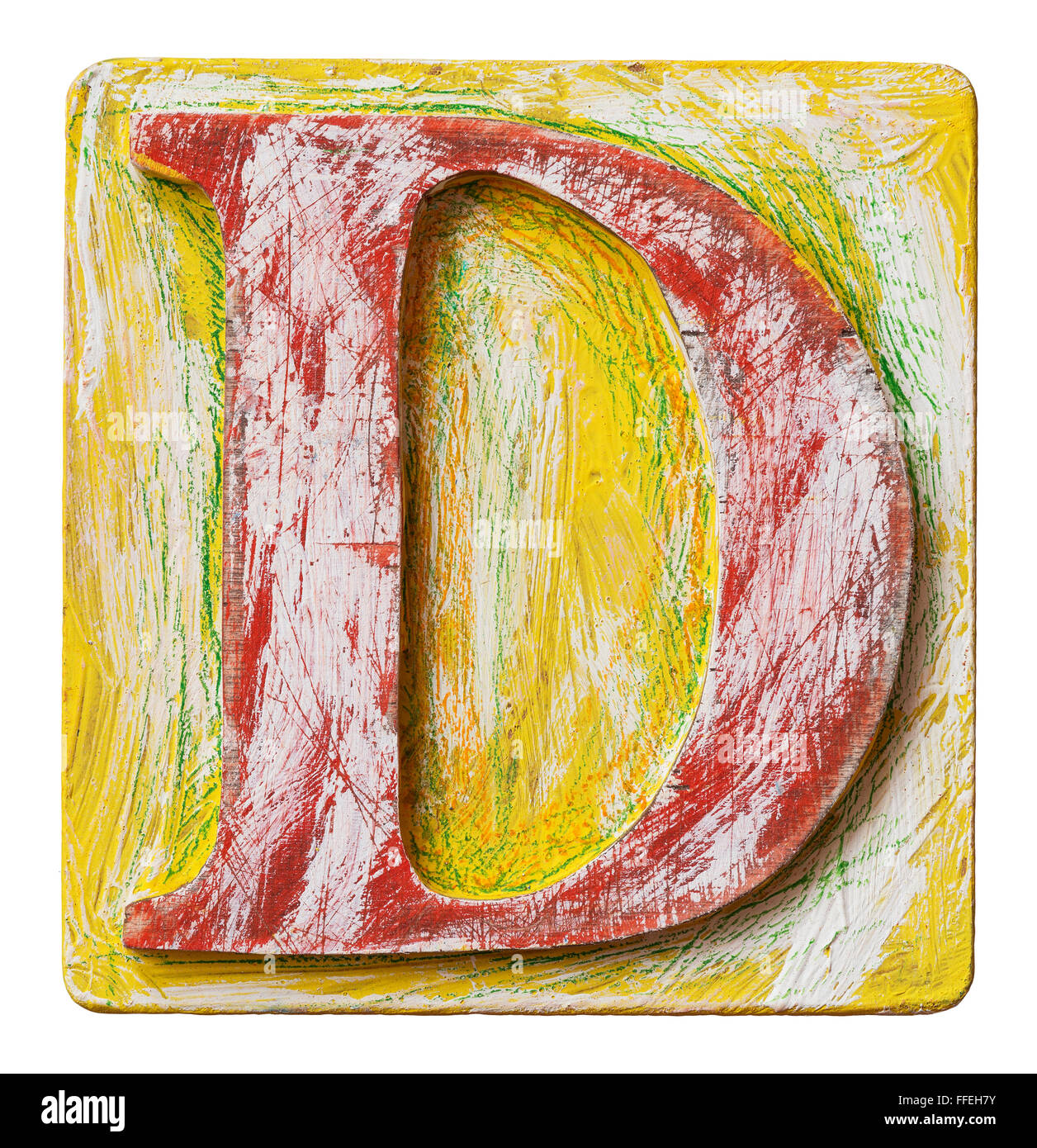 Wooden alphabet block, letter D Stock Photo - Alamy