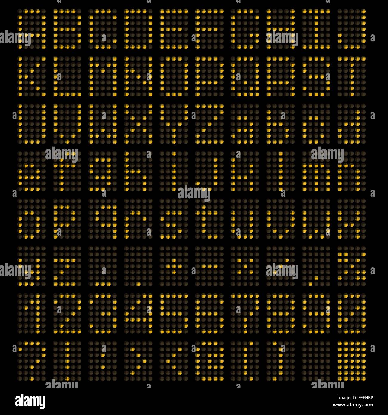 LED light Alphabet Stock Vector Image & Art - Alamy