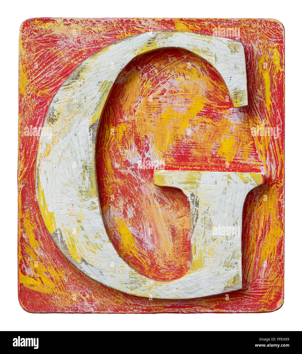 Wooden alphabet block, letter G Stock Photo - Alamy