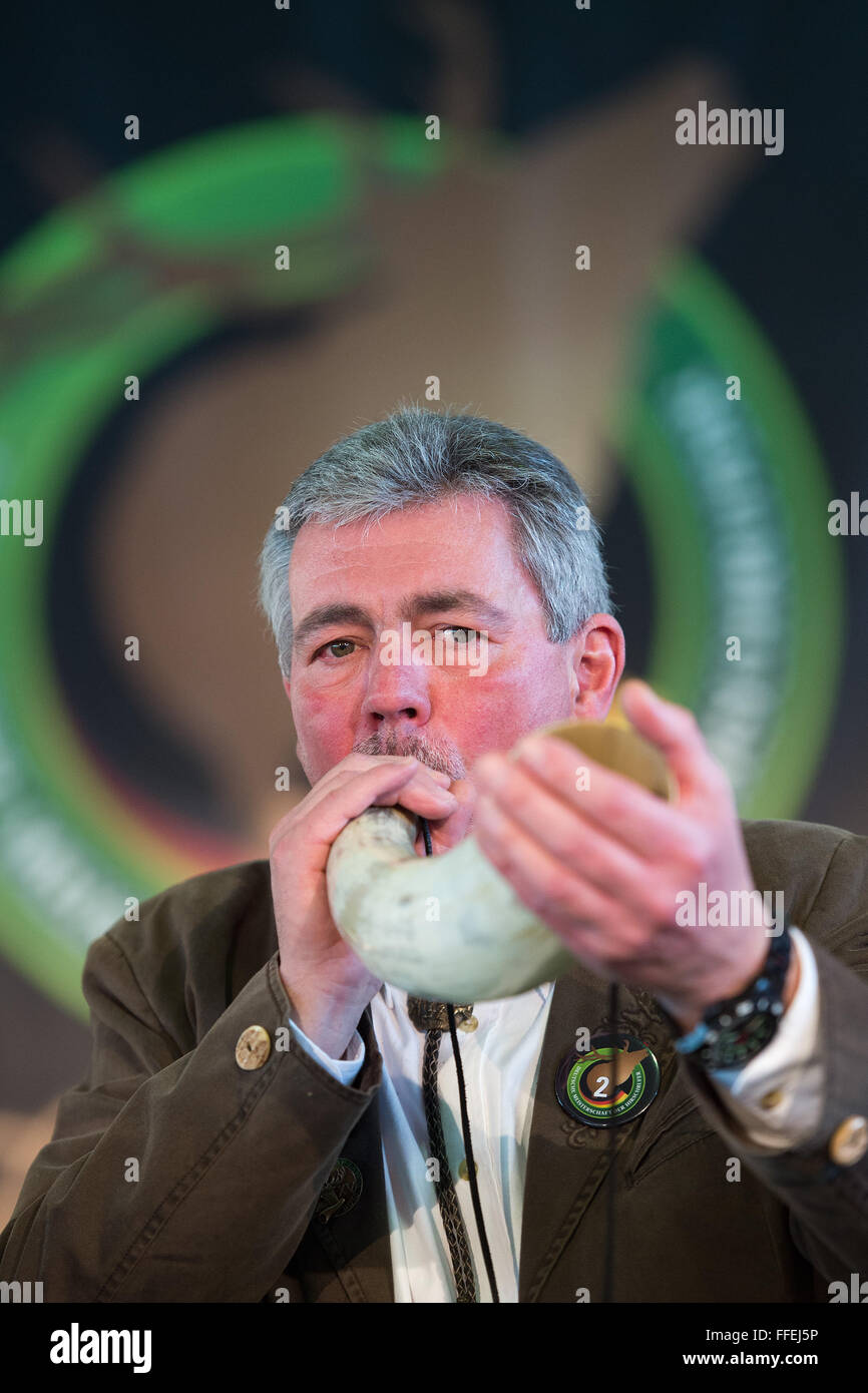 Dortmund, Germany. 12th Feb, 2016. The winner Hans-Guenter Schaerf from ...