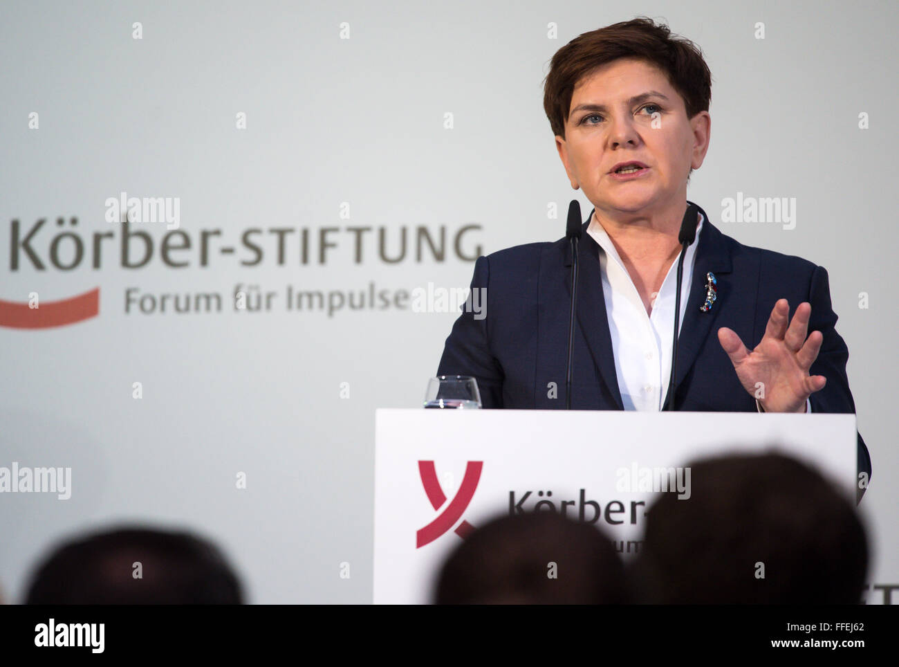 Berlin, Germany. 12th Feb, 2016. Polish Prime Minister Beata Szydlo ...