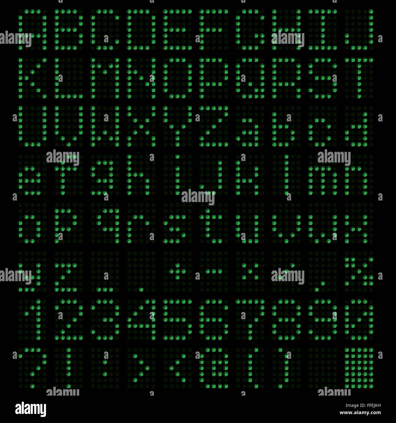 LED light Alphabet Stock Vector Image & Art - Alamy