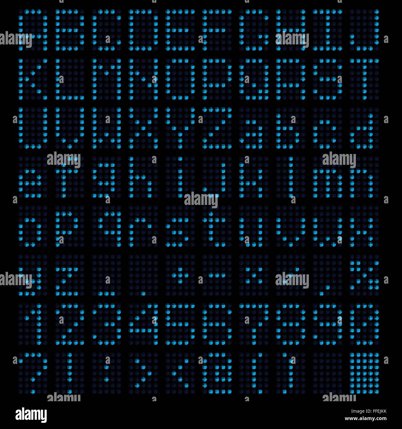 LED light Alphabet Stock Vector Image & Art - Alamy