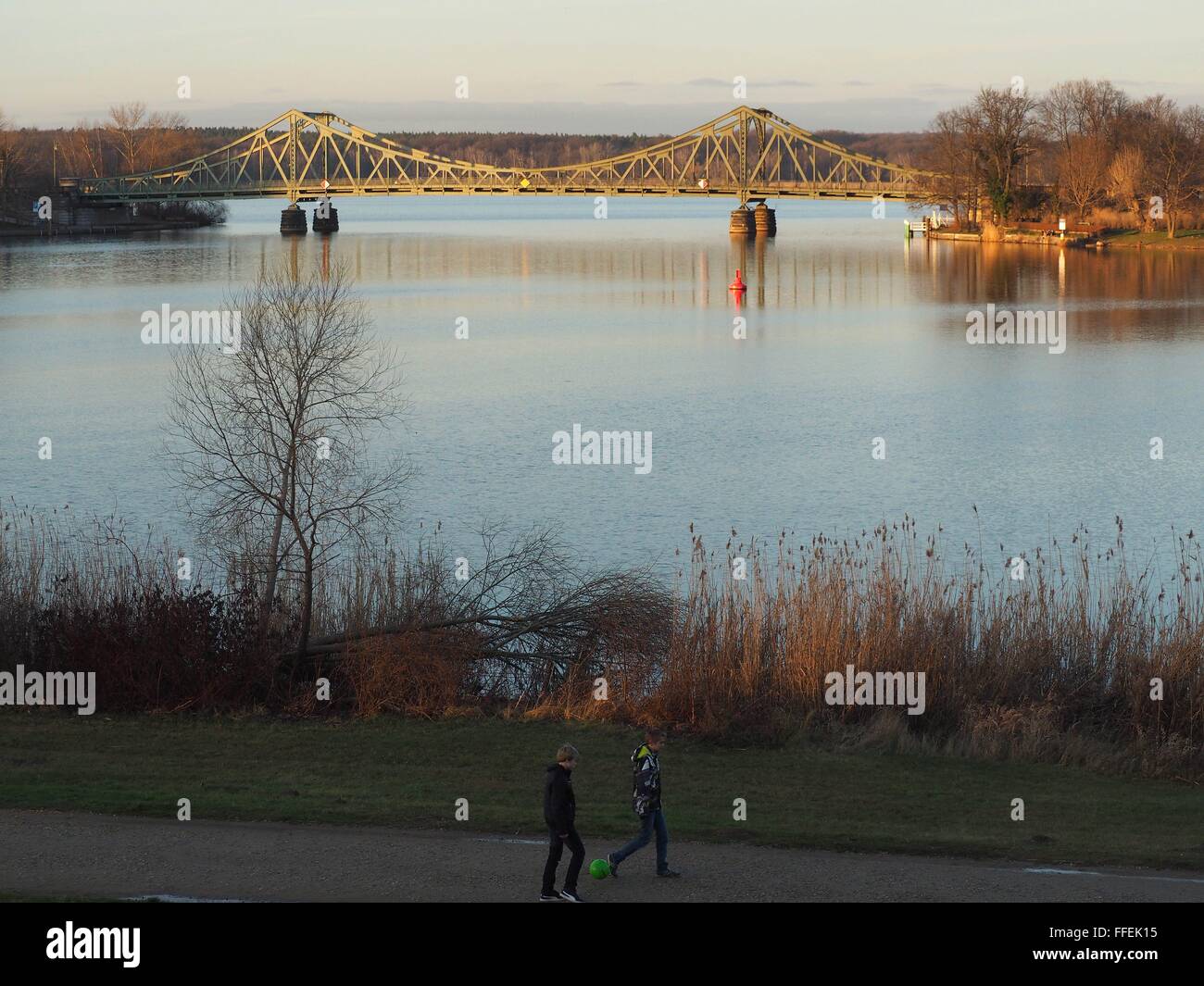 The Glienicke Bridge (Glienicker Brücke) across the Havel River ...