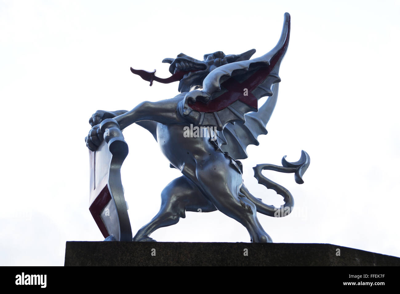 Dragon Statue at the London Bridge Entrance,City of London Stock Photo ...