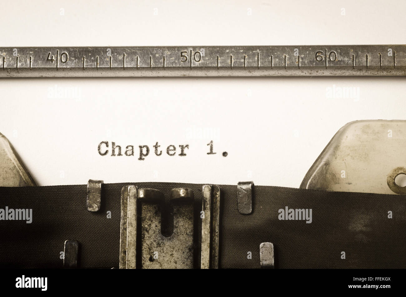 word chapter 1 written on old typewriter Stock Photo - Alamy