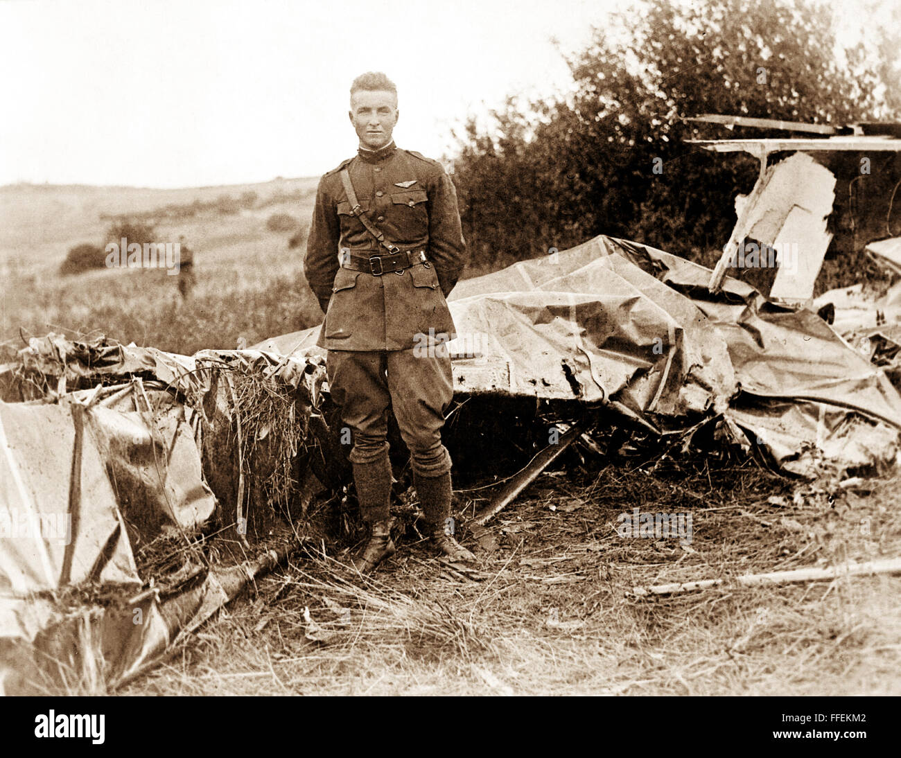 Lt. Frank Luke, who is running Lt. Eddie Rickenbacker a spirited race ...