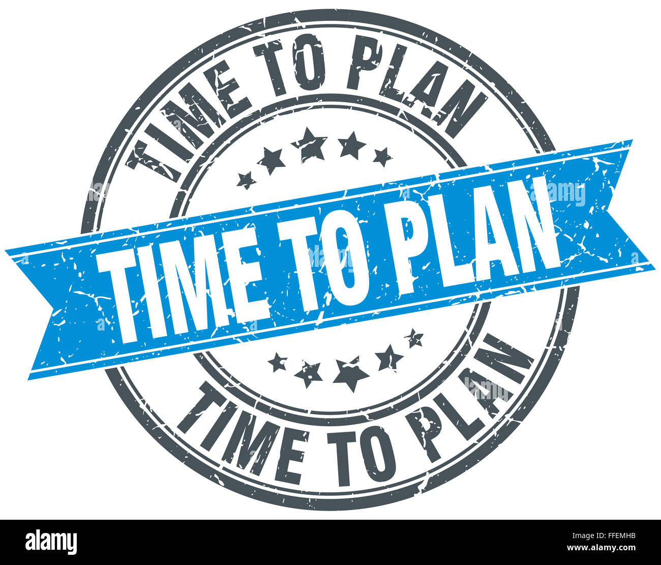 Time plan round stamp hi-res stock photography and images - Alamy