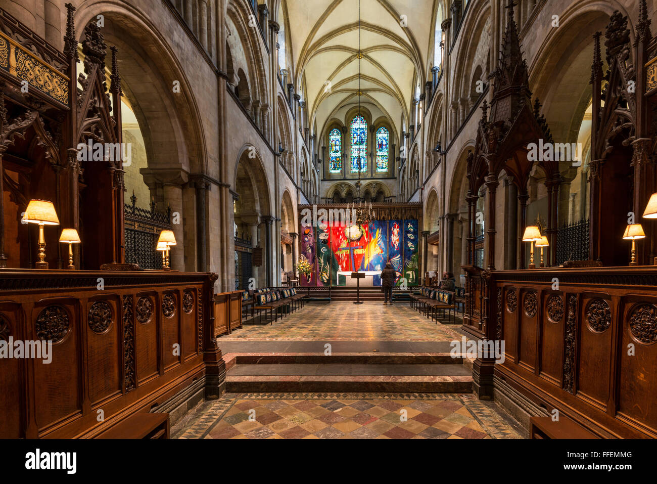 The quire of Chichester Cathedral Stock Photo - Alamy