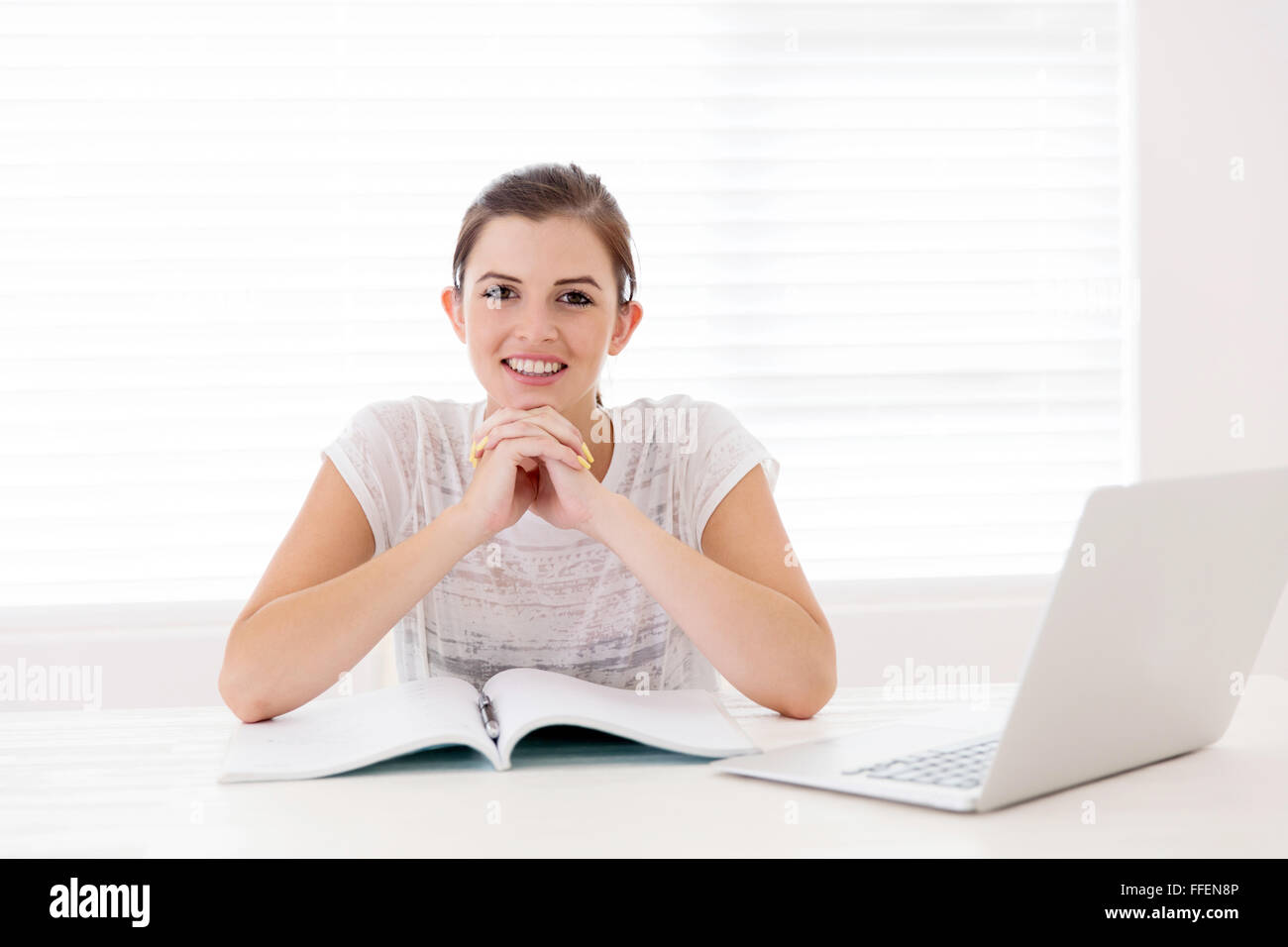 happy college student relaxing at home Stock Photo - Alamy