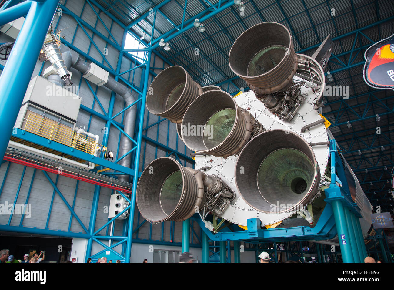 Saturn V Apollo rocket on display at NASA Kennedy Space Center, Florida ...