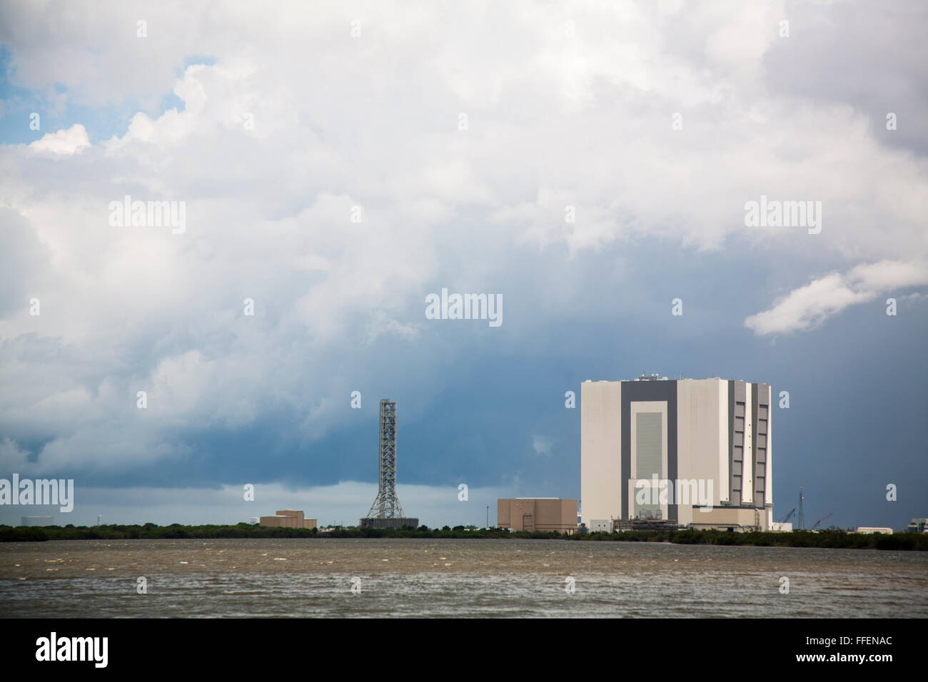 Vehicle assembly hall at Kennedy Space Center, Florida, USA Stock Photo ...