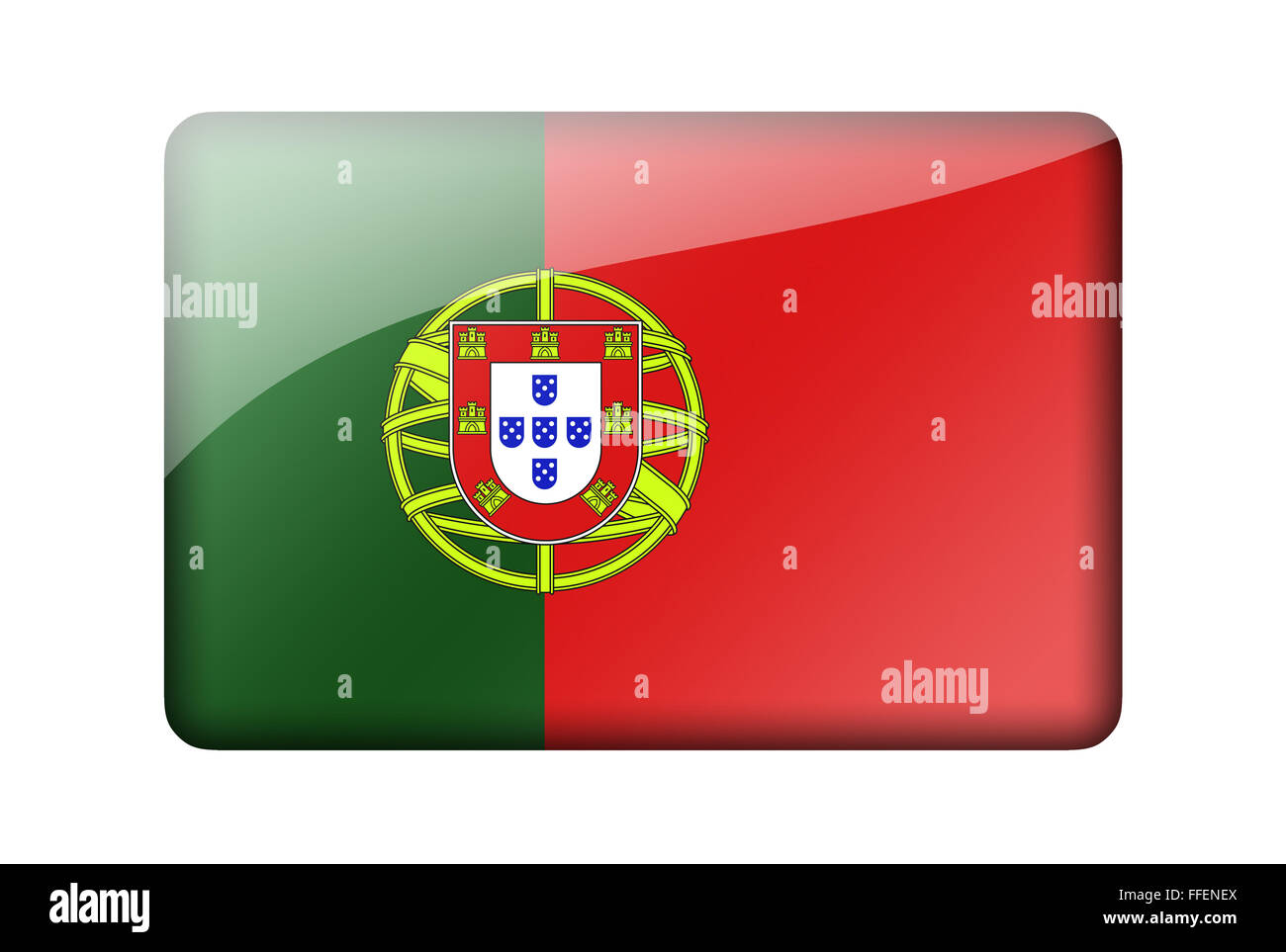 The Portuguese flag Stock Photo - Alamy