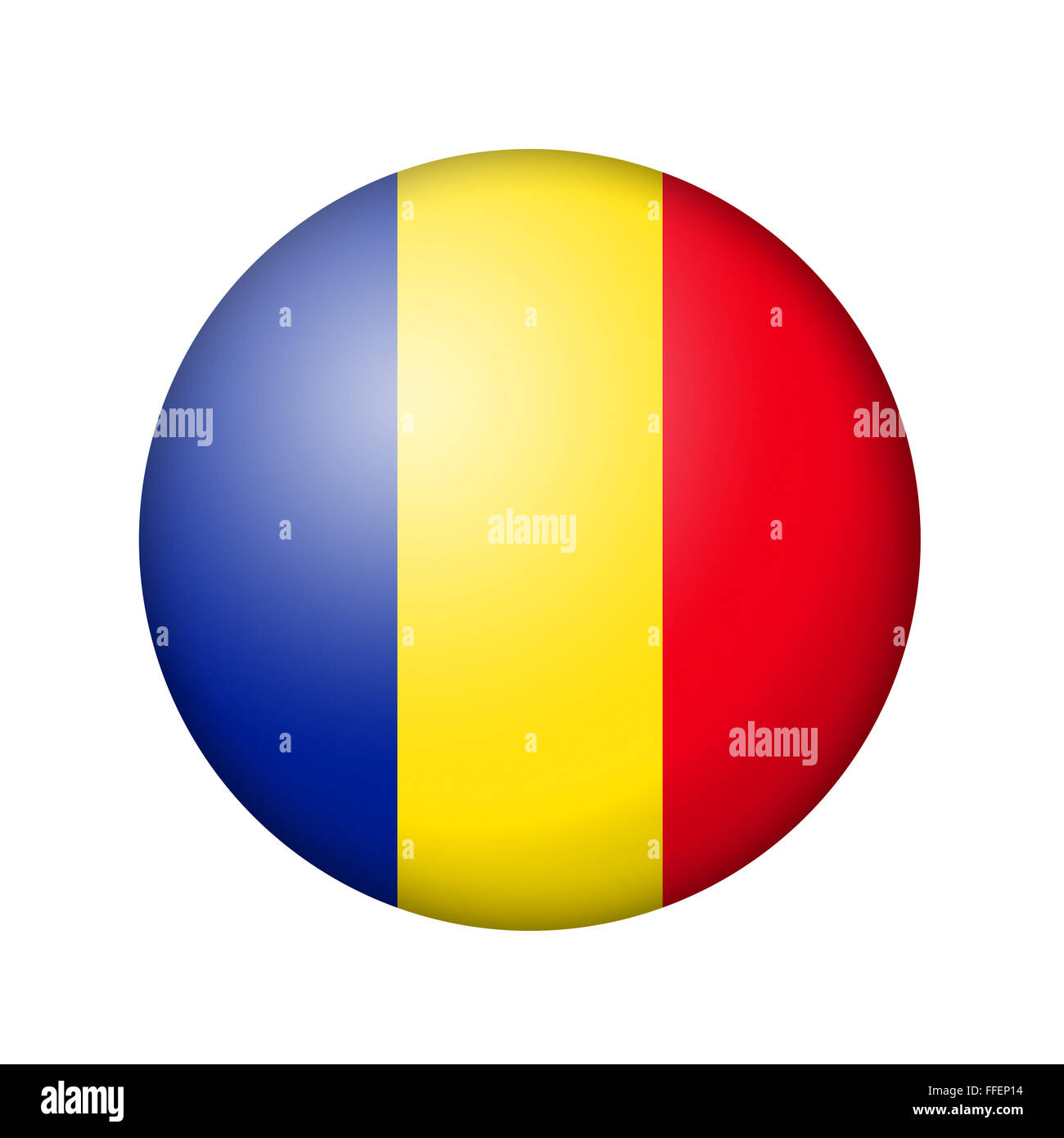 Romania flag round icon hi-res stock photography and images - Alamy