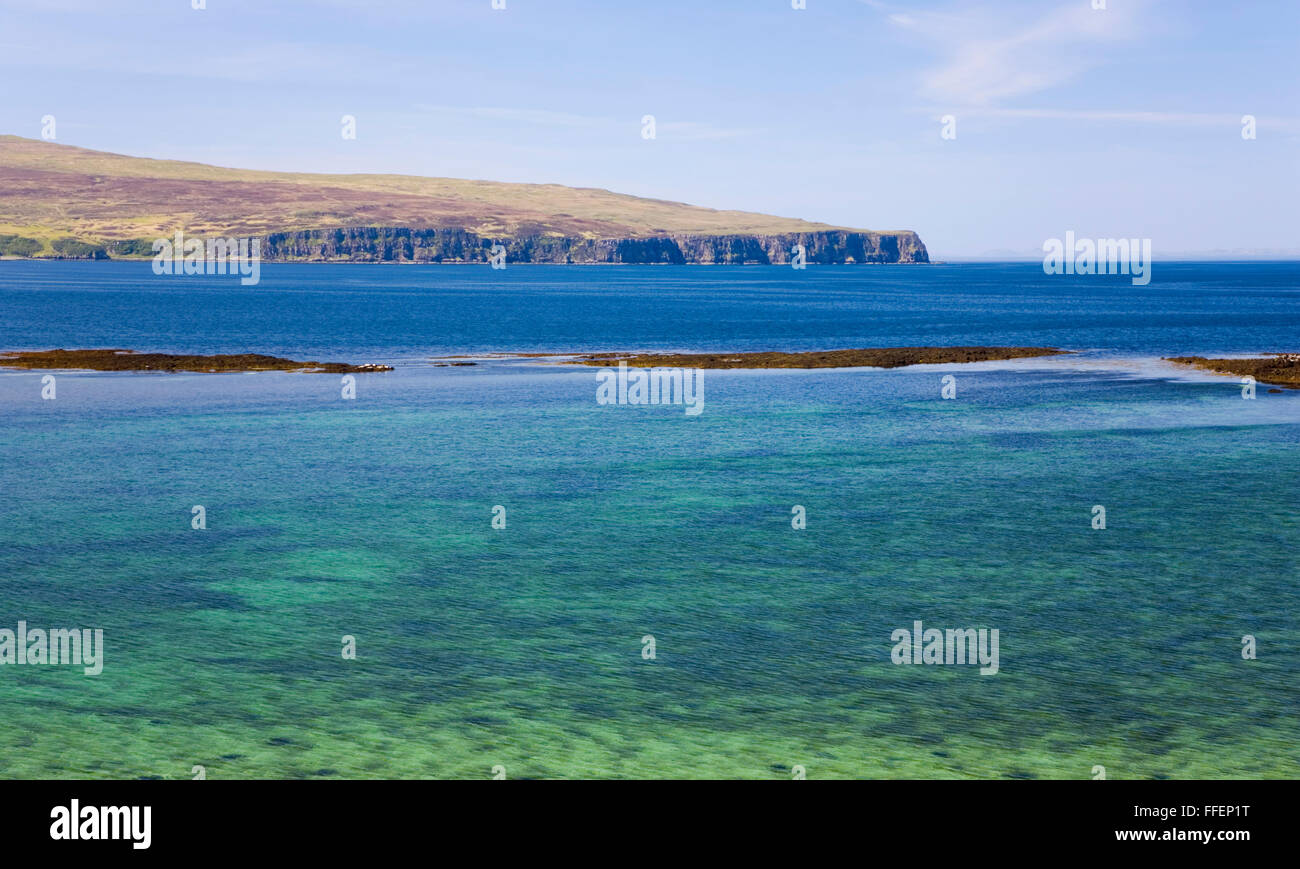 Dunvegan, Isle of Skye, Highland, Scotland. View across Loch Dunvegan ...