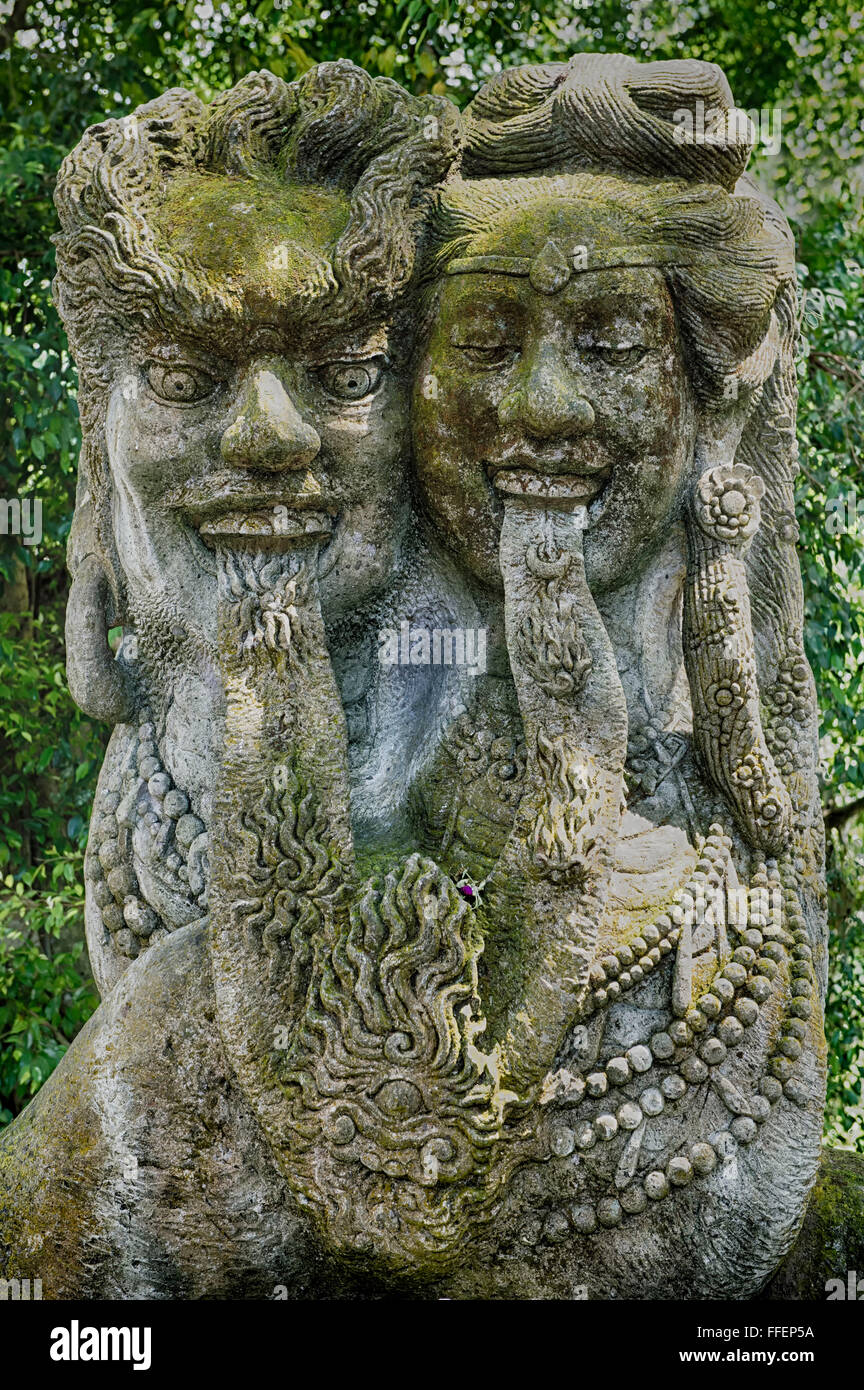 Sacred Monkey Forest, Statue, Ubud, Bali, Indonesia Stock Photo - Alamy