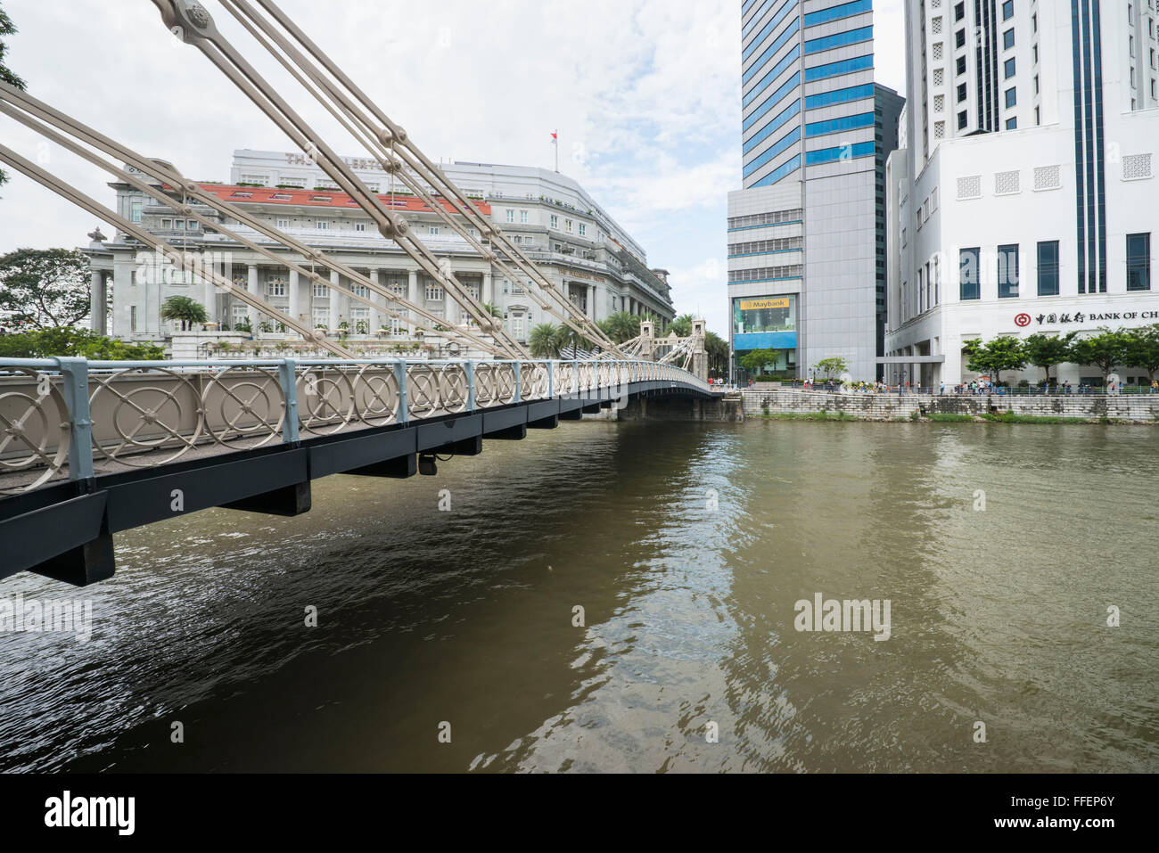 Cavenagh bridge, Singapore, Asia Stock Photo - Alamy