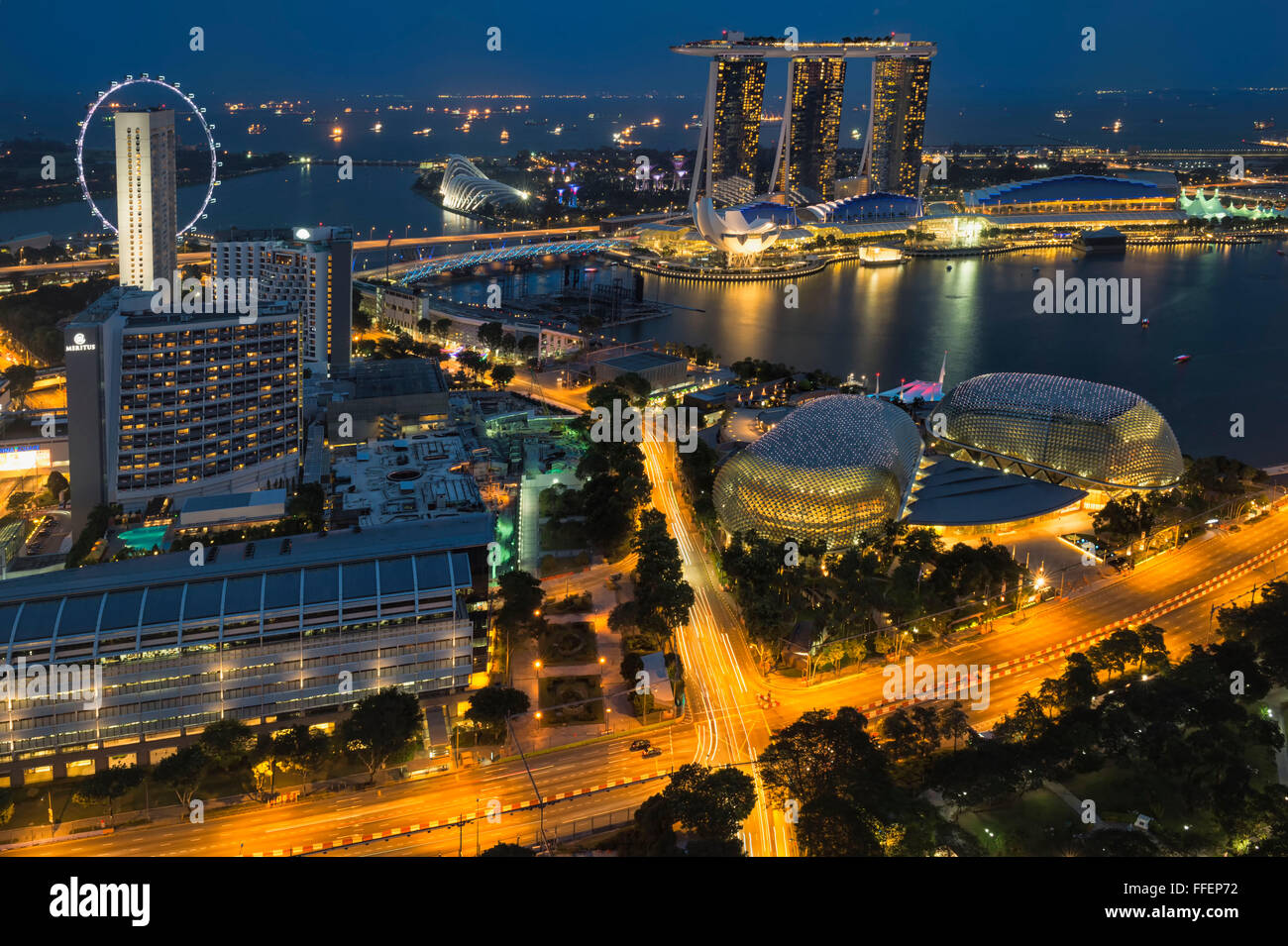 Marina Bay at night, Singapore, Asia Stock Photo - Alamy