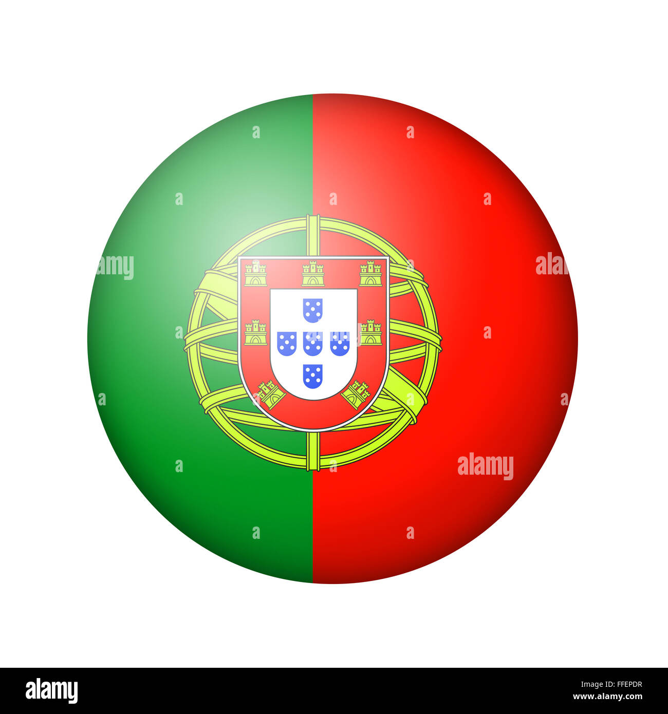 The Portuguese flag Stock Photo - Alamy