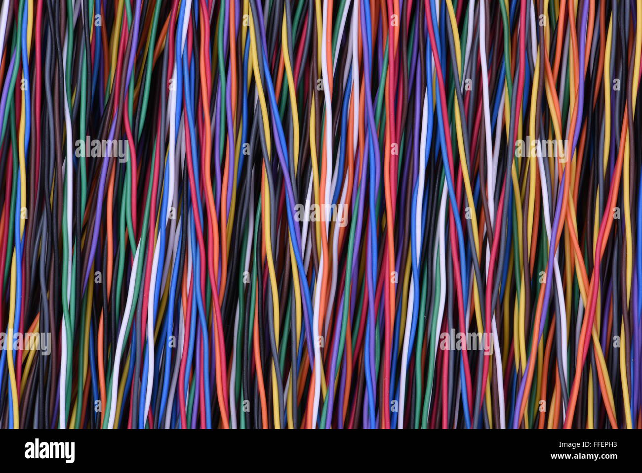 Colorful network cable and wire Stock Photo - Alamy