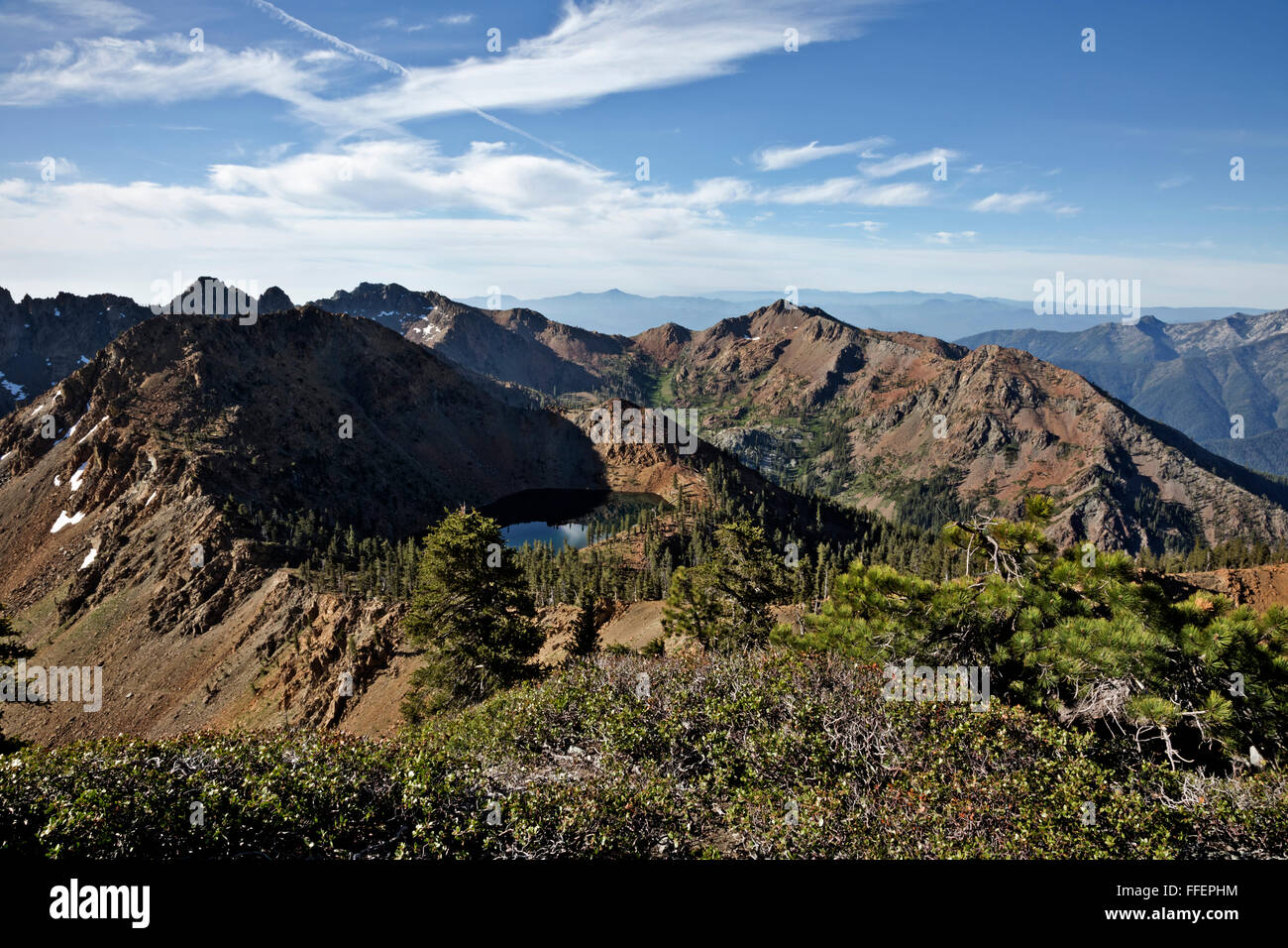 CA02834-00...CALIFORNIA - Summit Lake from Siligo Peak in the Trinity ...