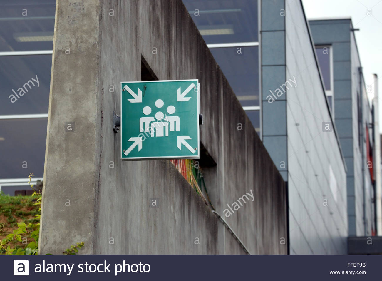 Fire Assembly Point Signpost High Resolution Stock Photography and ...