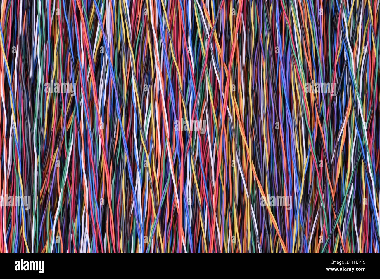 Colorful network cable and wire Stock Photo - Alamy