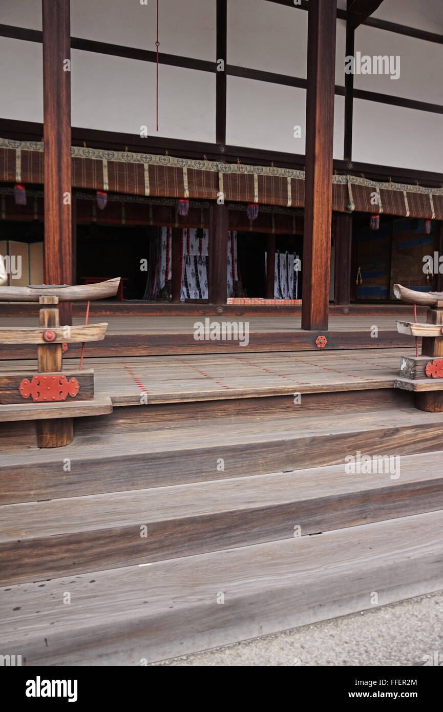 Throne room at the Imperial Palace, Kyoto, Japan, in the rain Stock ...