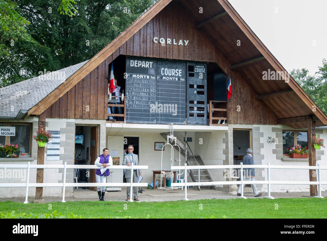 Corlay racecourse race course horse Brittany france Stock Photo - Alamy