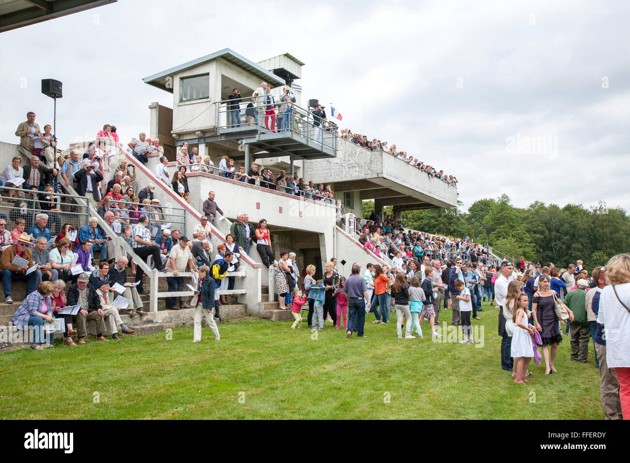 Grandstands at Corlay Racecourse Brittany France Stock Photo - Alamy