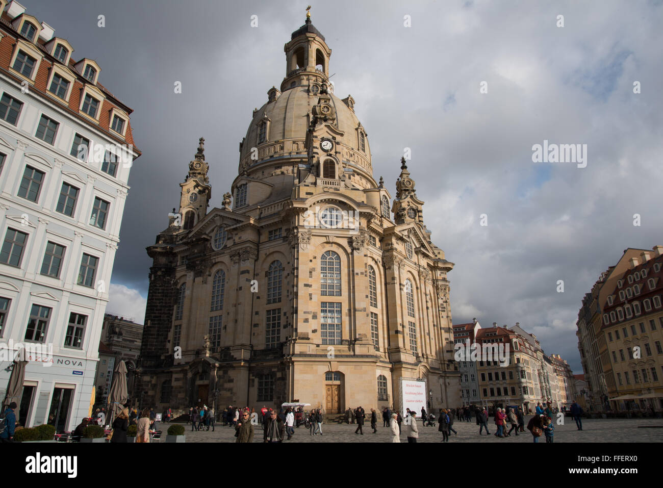 Dresden square neumarkt church hi-res stock photography and images - Alamy