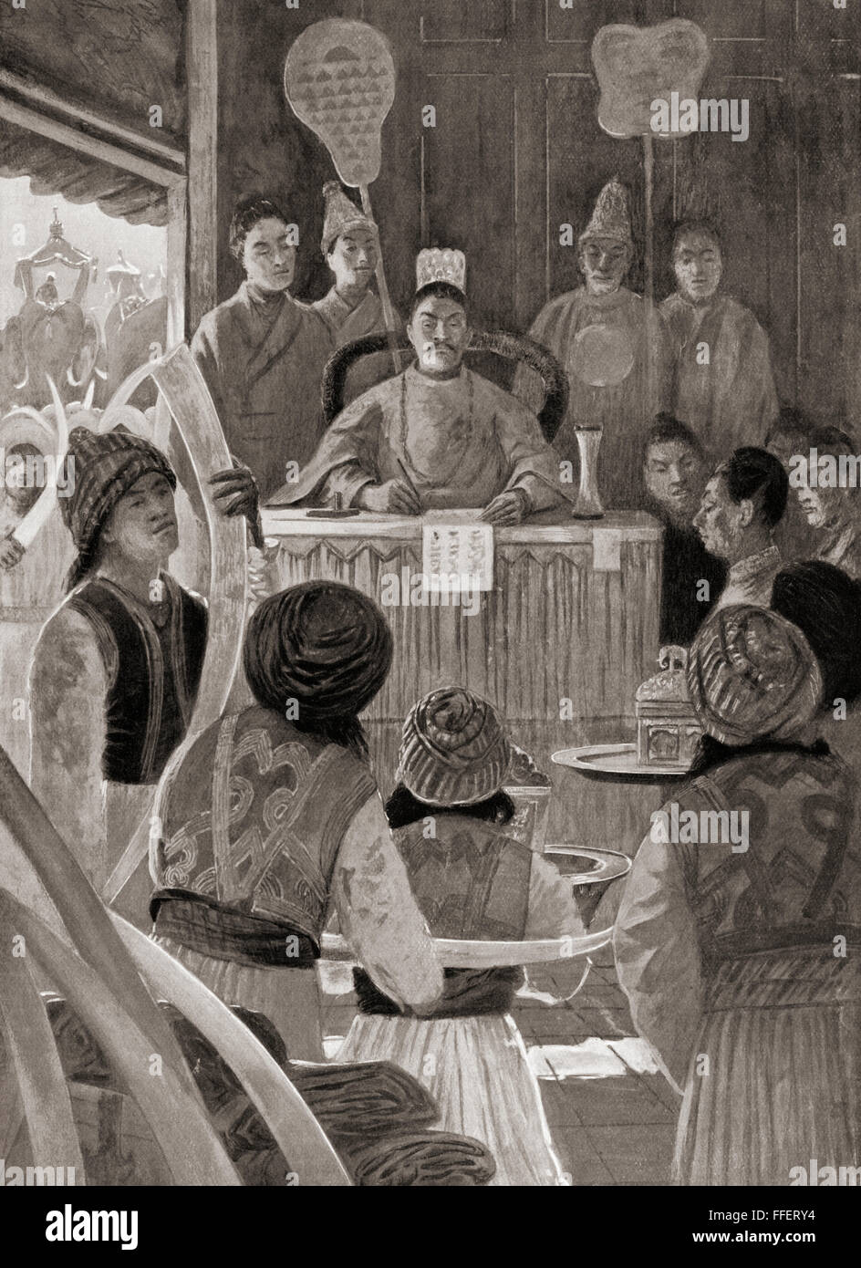 Siamese envoys paying tribute to the Emperor of China during the Ming ...
