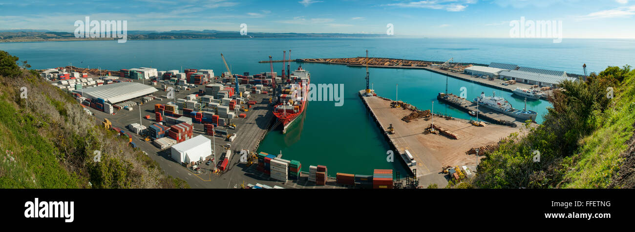 The Port Panorama, Napier, Hawke's Bay, New Zealand Stock Photo - Alamy