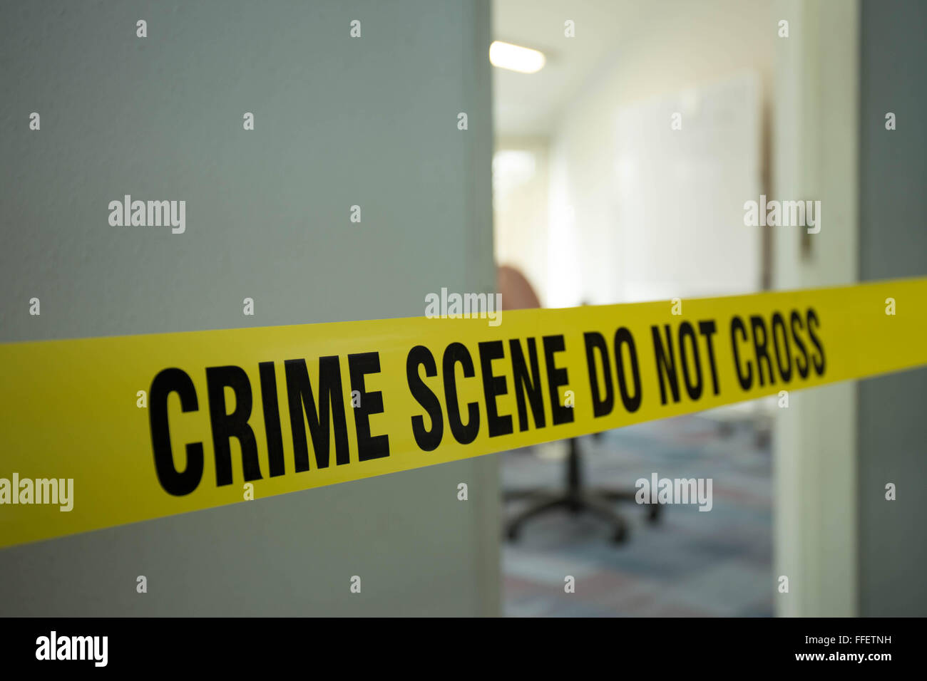 police line protect crime scene and room area for forensic and law ...