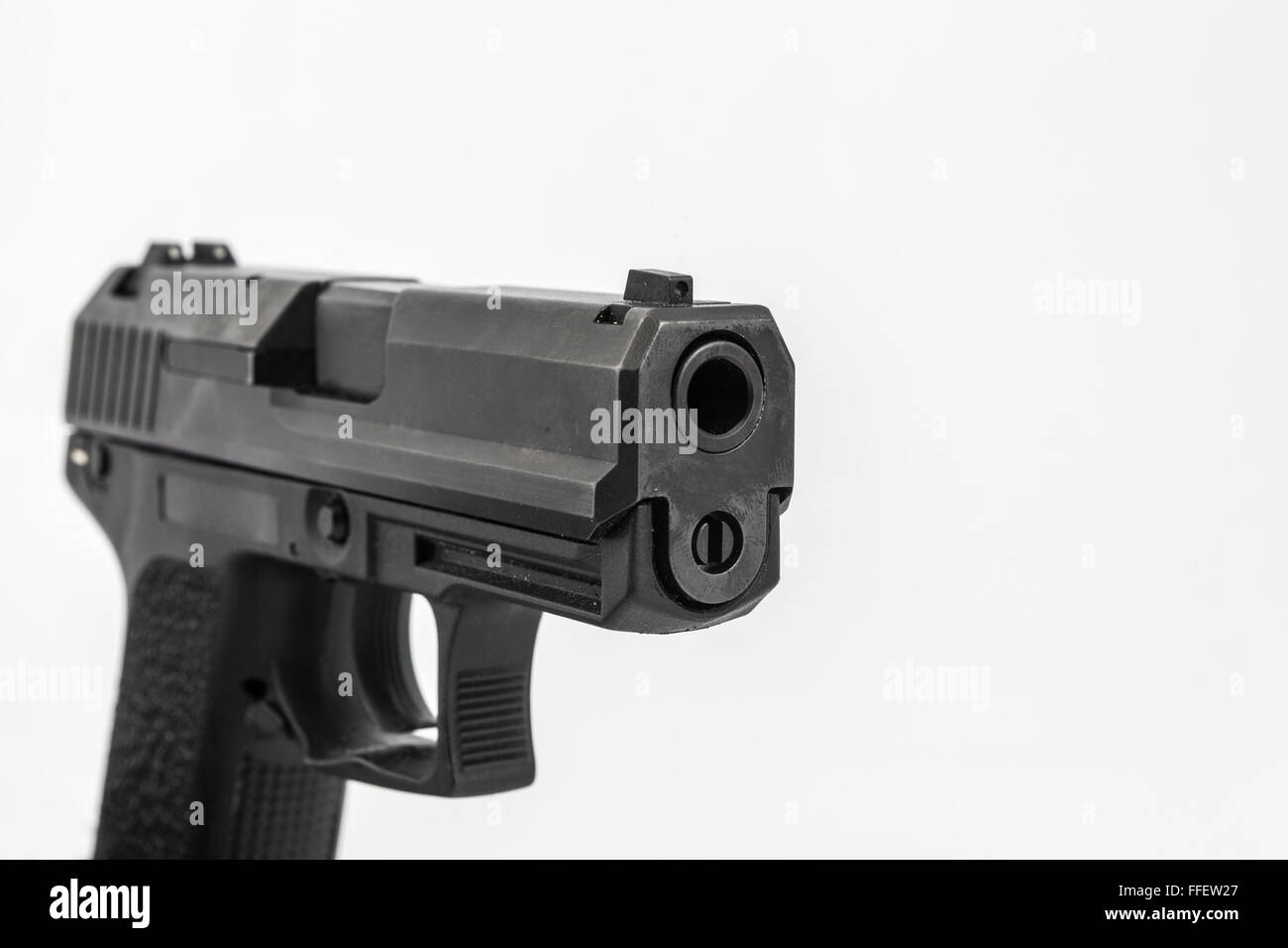 gun, pistol, on white background Stock Photo - Alamy