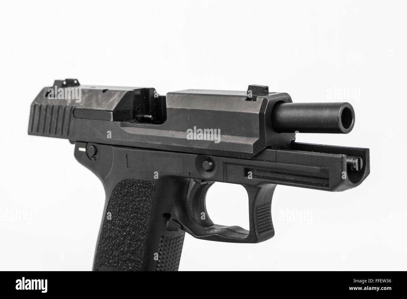 gun, pistol, on white background Stock Photo - Alamy