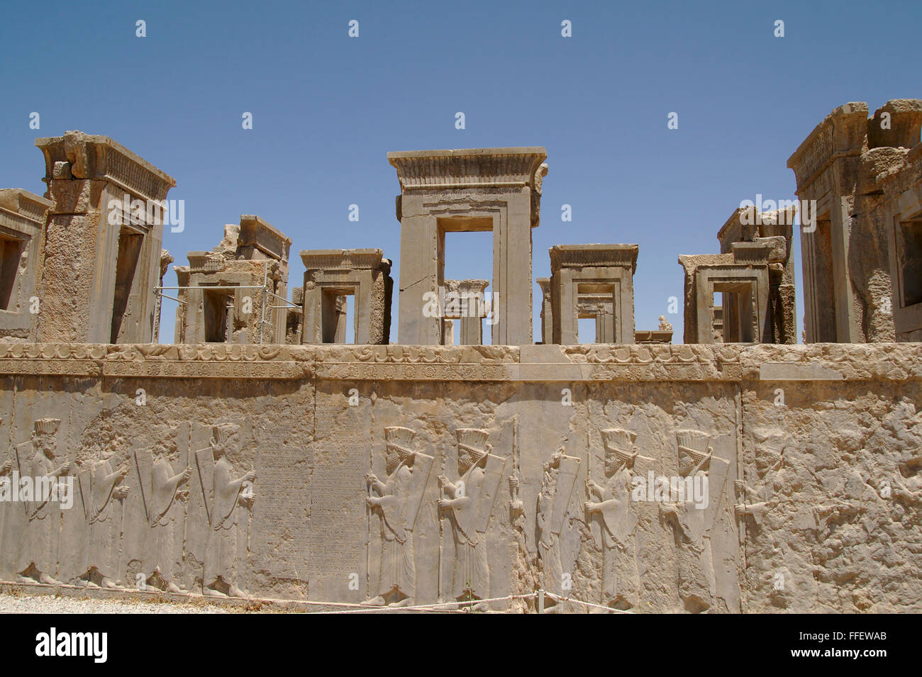 Relief on Tachara Palace Persepolis, Iran Stock Photo - Alamy